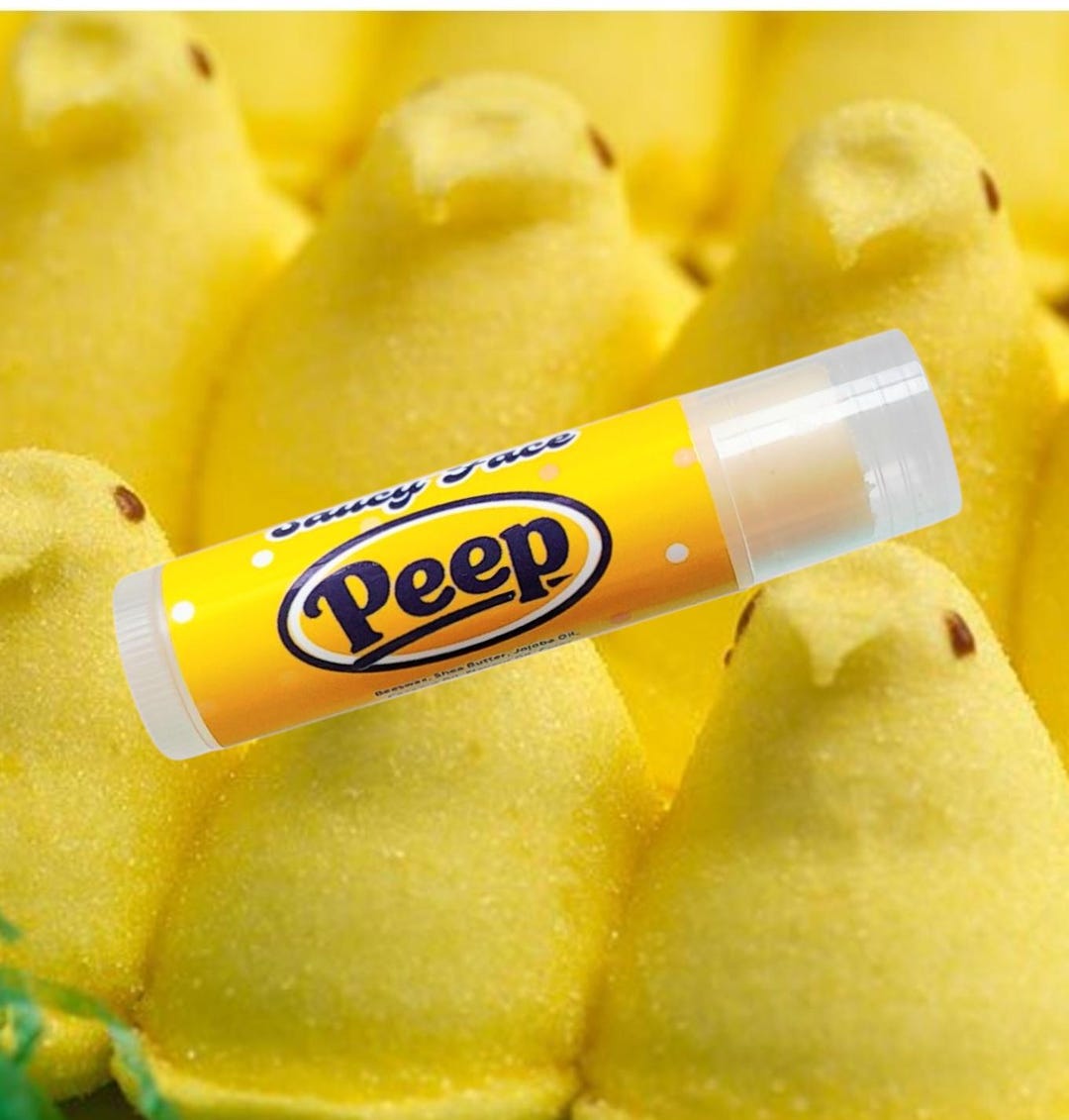 Saucy Face Yellow PEEP Marshmallow Lip Balm Lip Gloss - Etsy