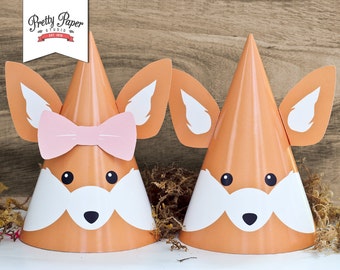 Woodland Animal Party Hats // INSTANT DOWNLOAD // Fox Moose | Etsy