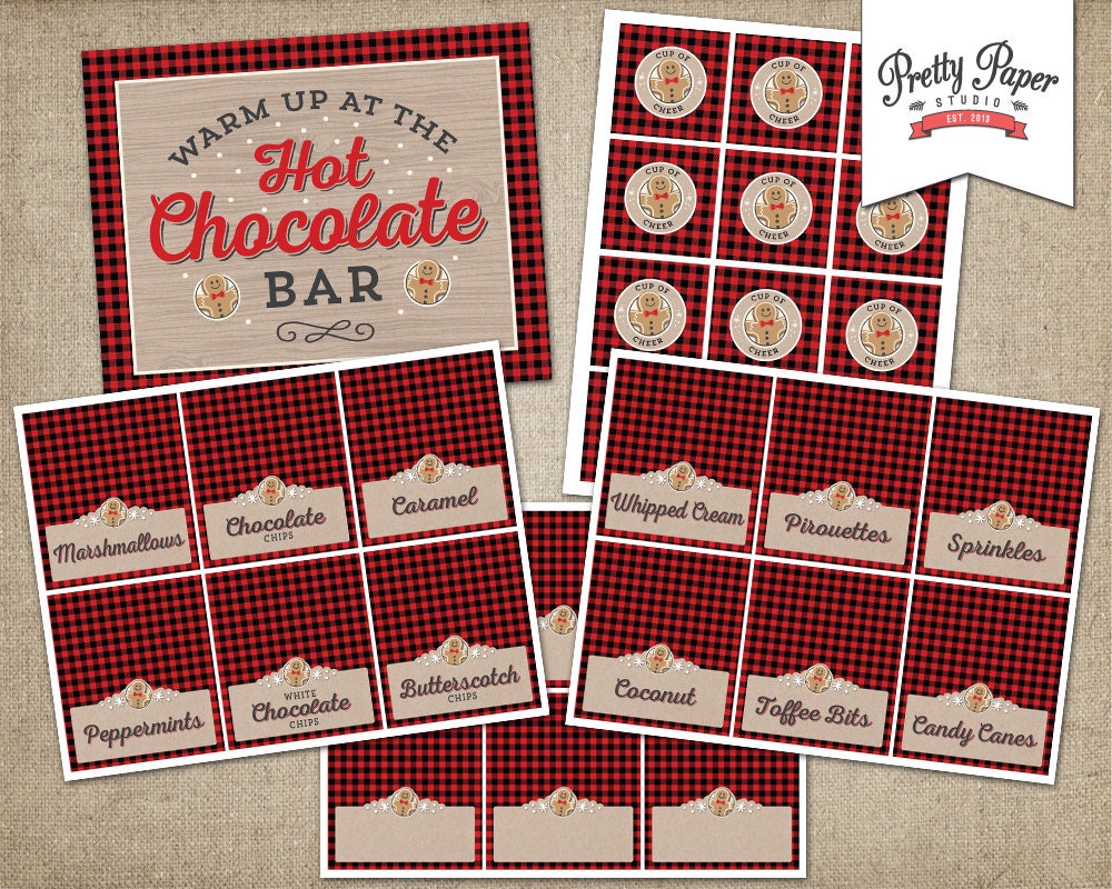 Hot Chocolate Bar Printable Kit // INSTANT DOWNLOAD // Buffalo | Etsy