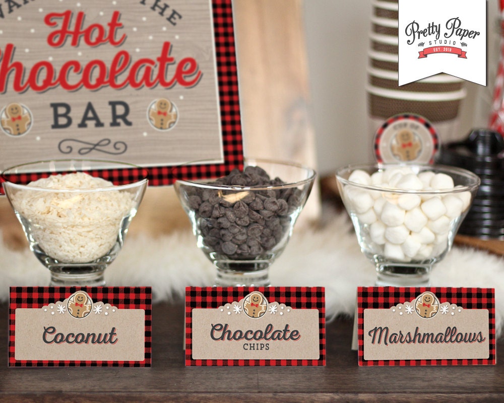 Hot Chocolate Bar Printable Kit // INSTANT DOWNLOAD // Buffalo | Etsy