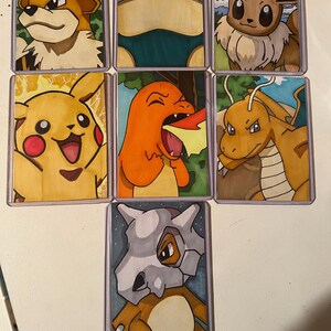 Pokemon Cards With Custom Art Inserts. WILL SELL INDIVIDUALLY - Etsy