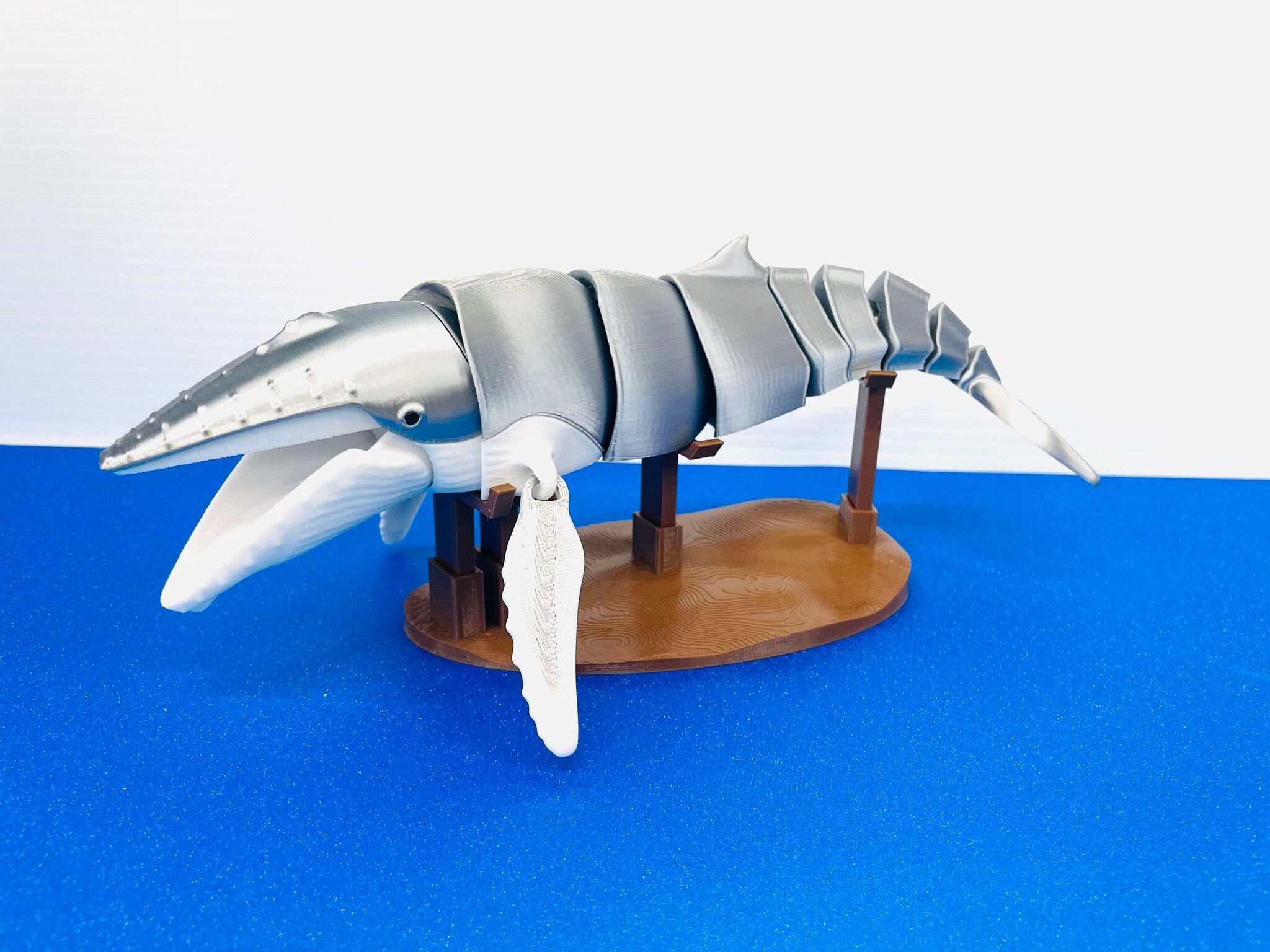 3D Printed Articulated Humpback Whale With Display Stand, Articulated ...