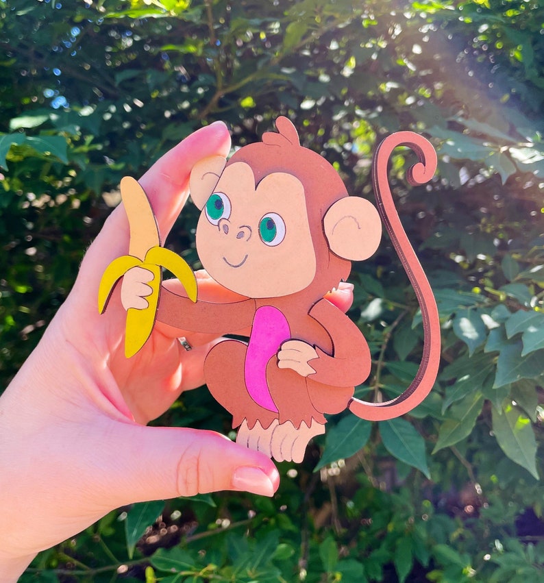 DIY Monkey Paint Kit Wood Ready to Paint Craft Kit for - Etsy