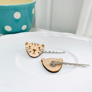 Tiger Hair Pin, Hair Pin, Wild Cat Hair Clip, Hair Accessories, Tabby ...