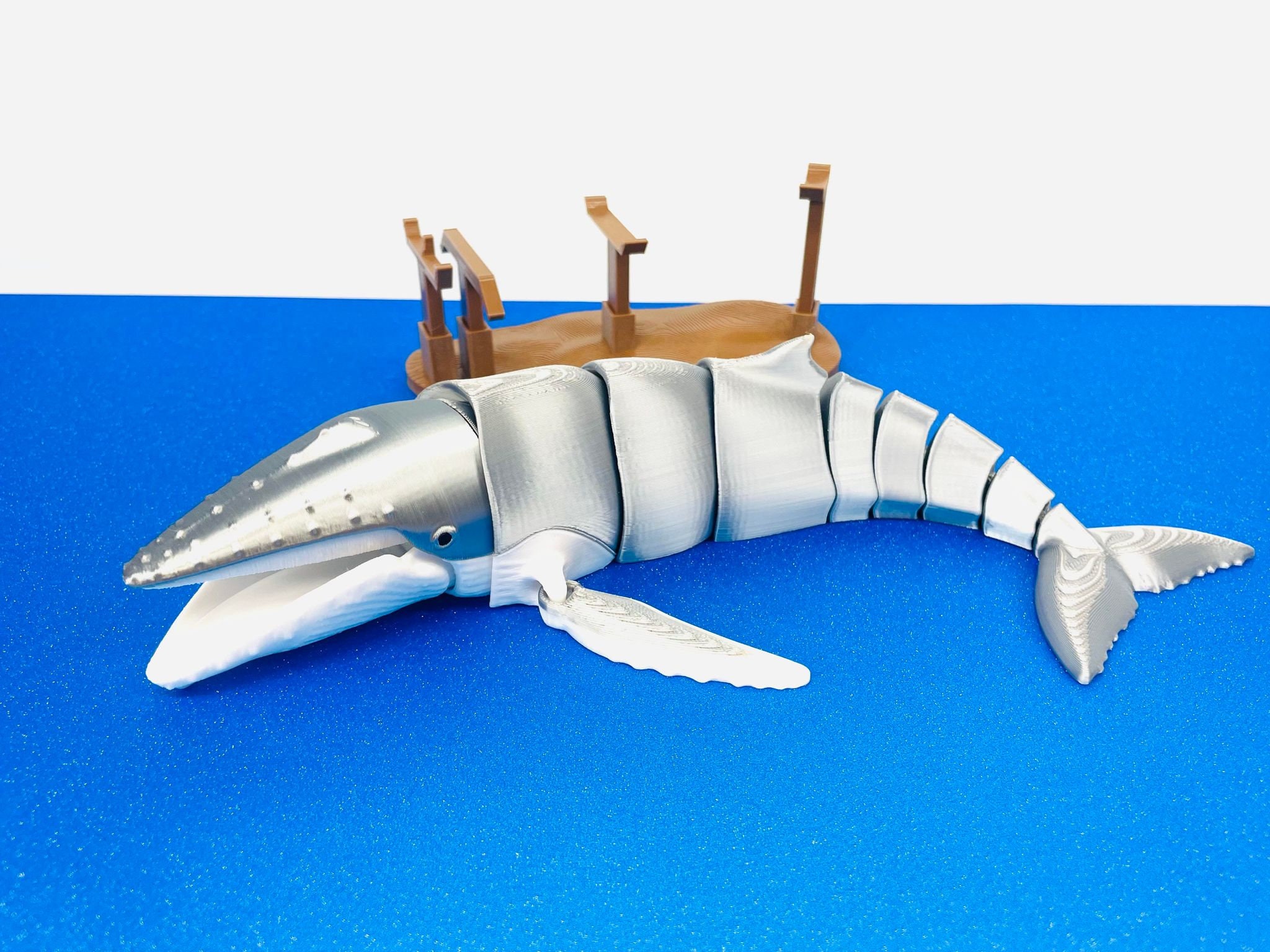 3D Printed Articulated Humpback Whale With Display Stand, Articulated ...