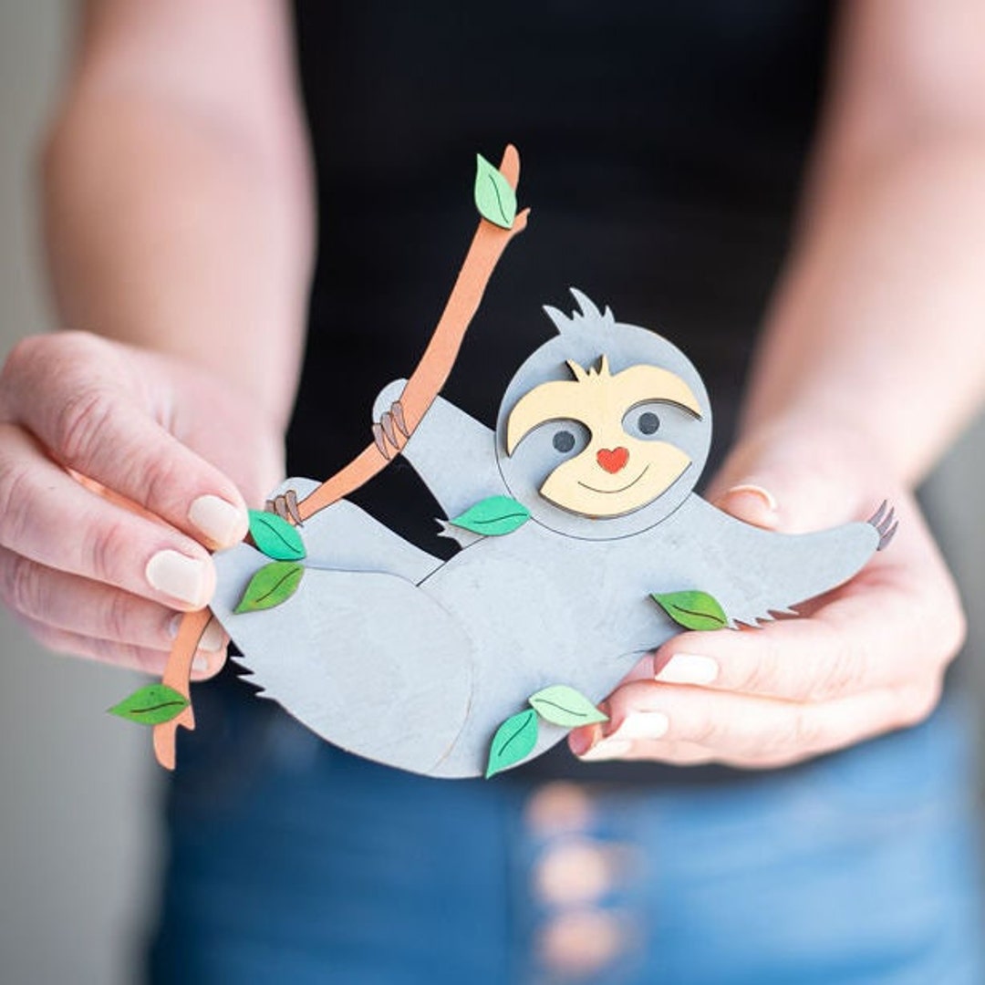 DIY Sloth Paint Kit, Wood, Ready to Paint, Craft Kit for Kids, Kid's ...