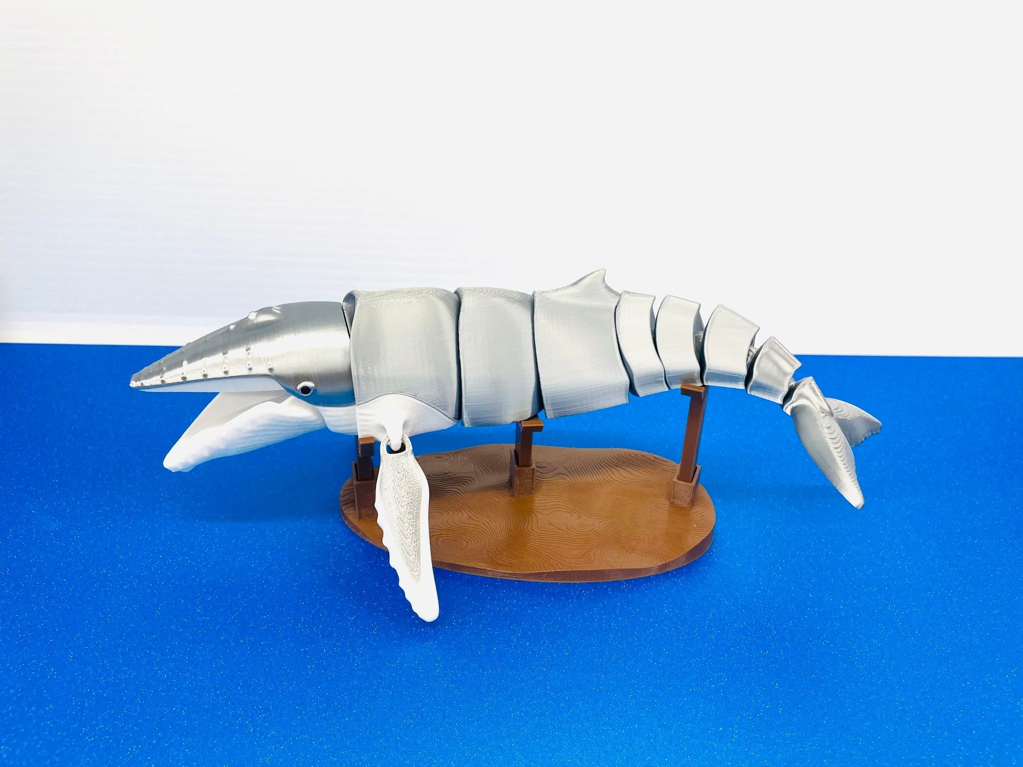 3D Printed Articulated Humpback Whale With Display Stand, Articulated ...