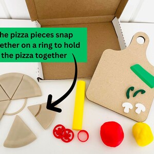 Play Dough Pizza Making Toy, Pretend Play Food Set, Kids Pizza Party ...