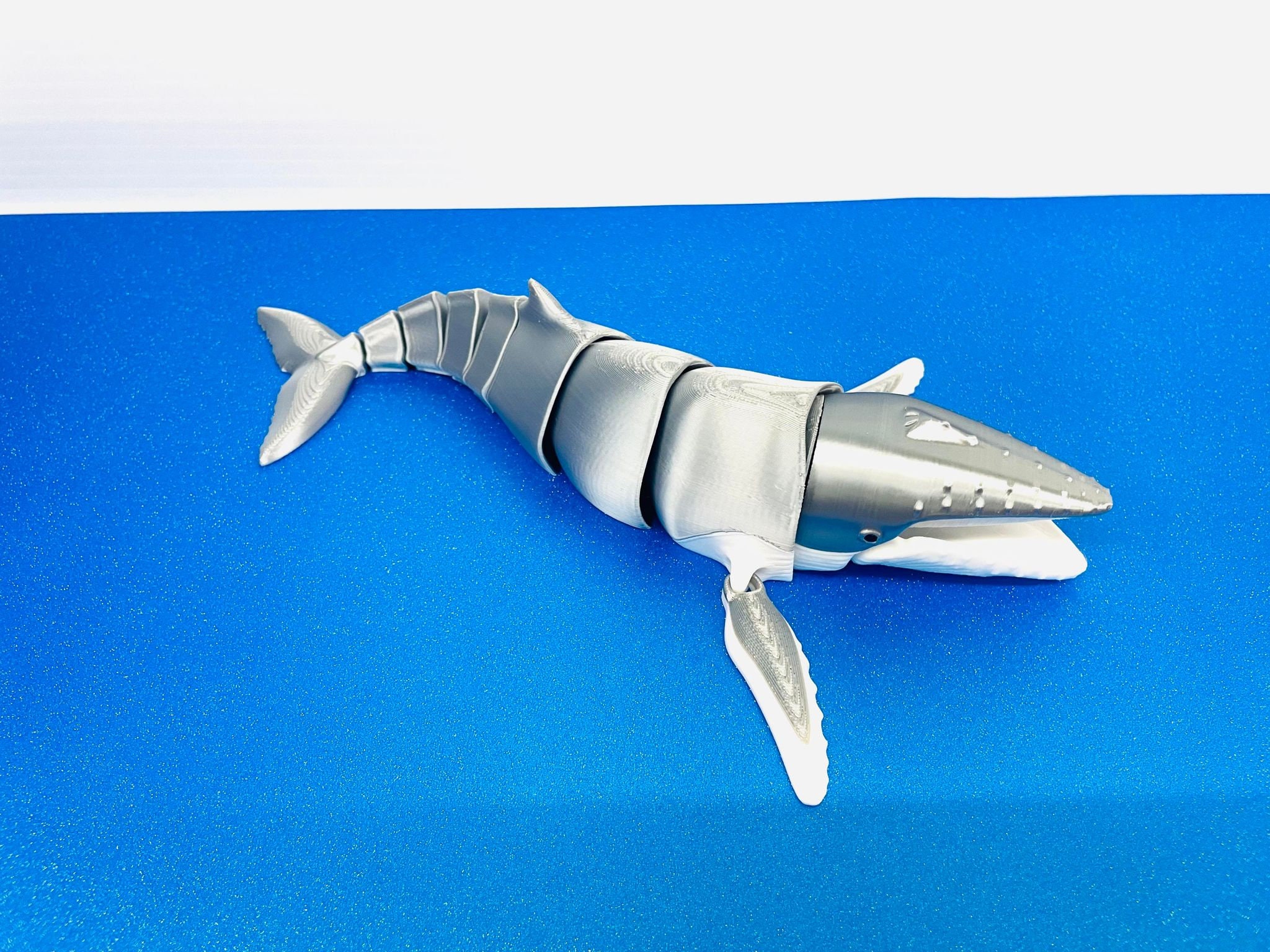 3D Printed Articulated Humpback Whale With Display Stand, Articulated ...