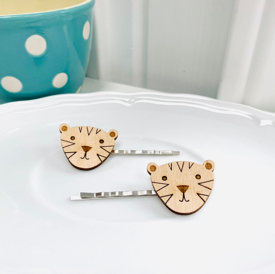 Tiger Hair Pin, Hair Pin, Wild Cat Hair Clip, Hair Accessories, Tabby ...