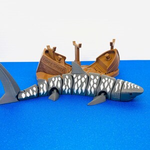 3D Printed Articulated Tiger Shark with Display Stand, Articulated ...