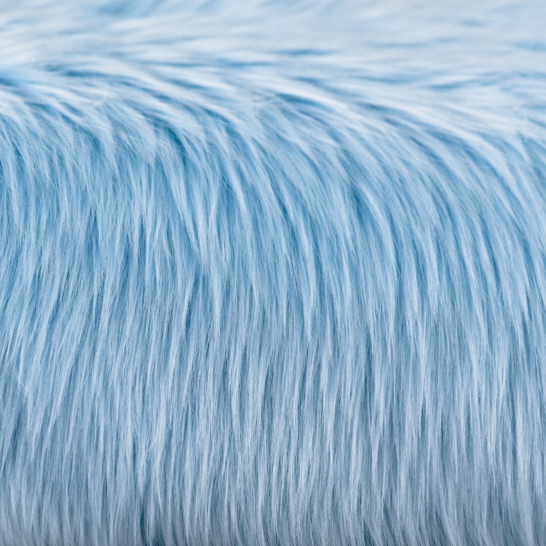 Baby Blue Luxury Shag Faux Fur Fabric - Etsy
