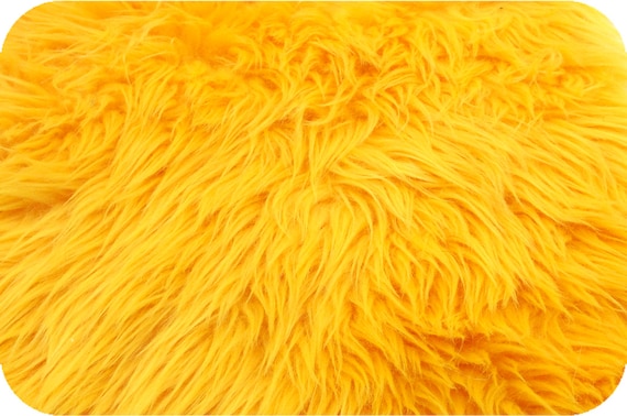 Yellow Luxury Shag Faux Fur Fabric Etsy