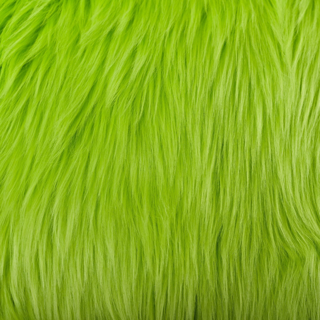 Lime Green Luxury Shag Faux Fur Fabric - Etsy