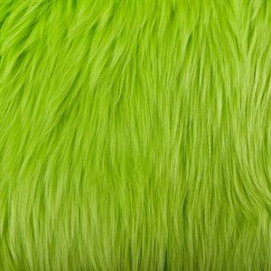 Lime Green Luxury Shag Faux Fur Fabric - Etsy