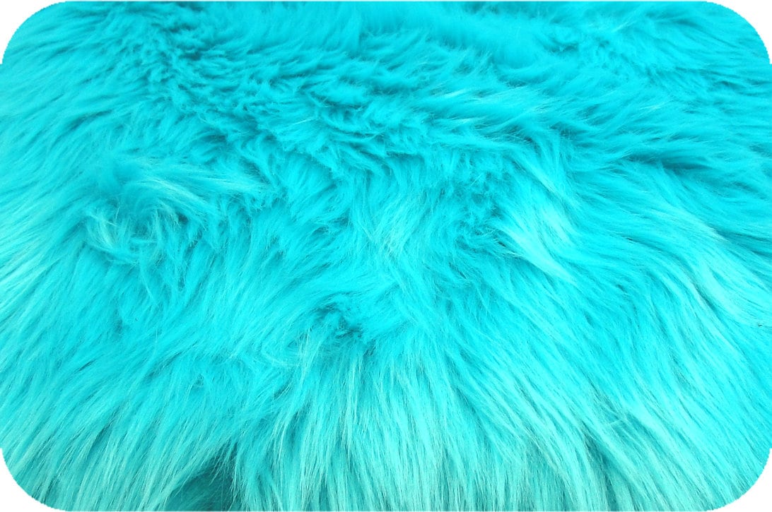 Turquoise Luxury Shag Faux Fur Fabric | Etsy