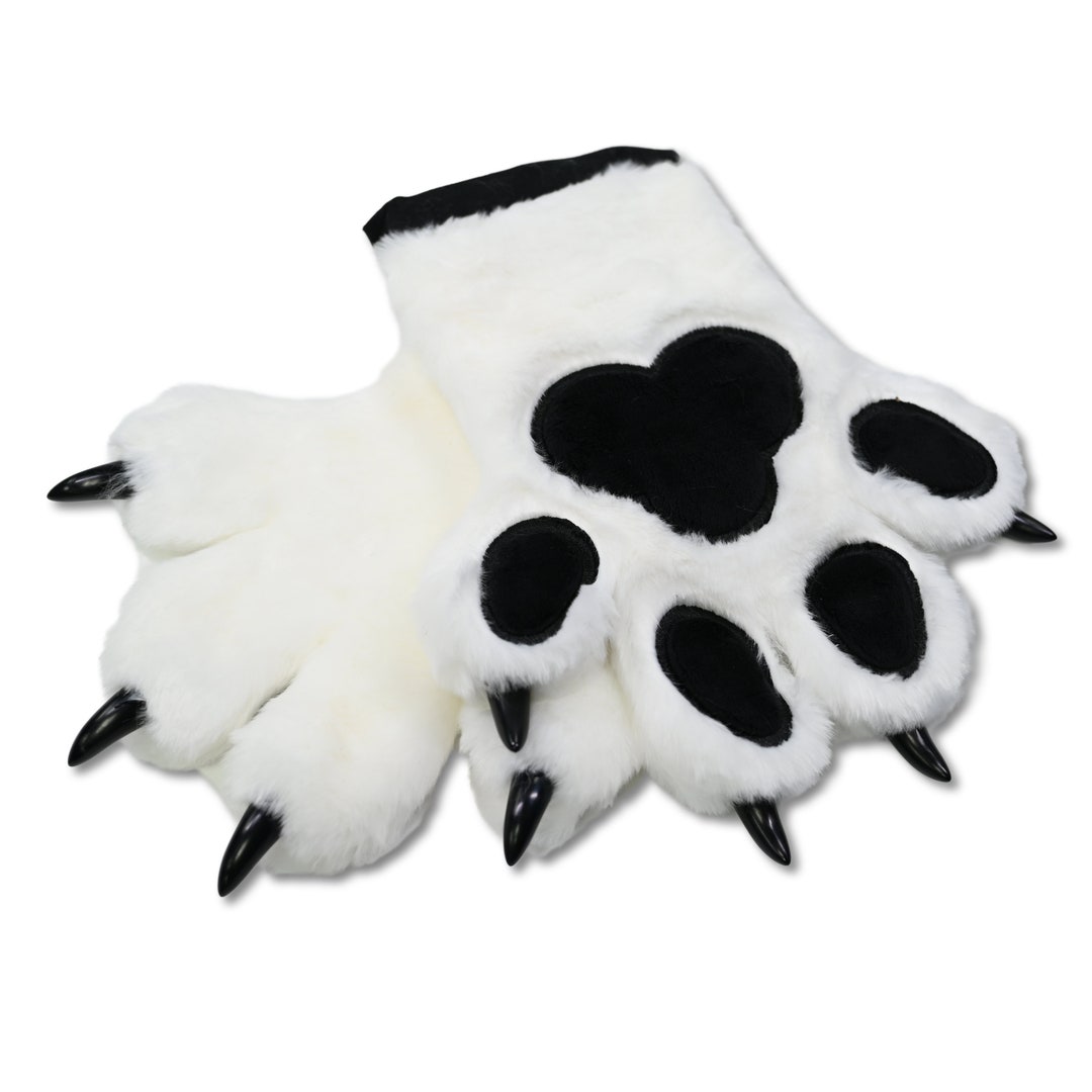 White Handmade Four Finger Fursuit Paws With Claws - Etsy