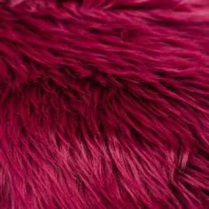 Wine Luxury Shag Faux Fur Fabric - Etsy