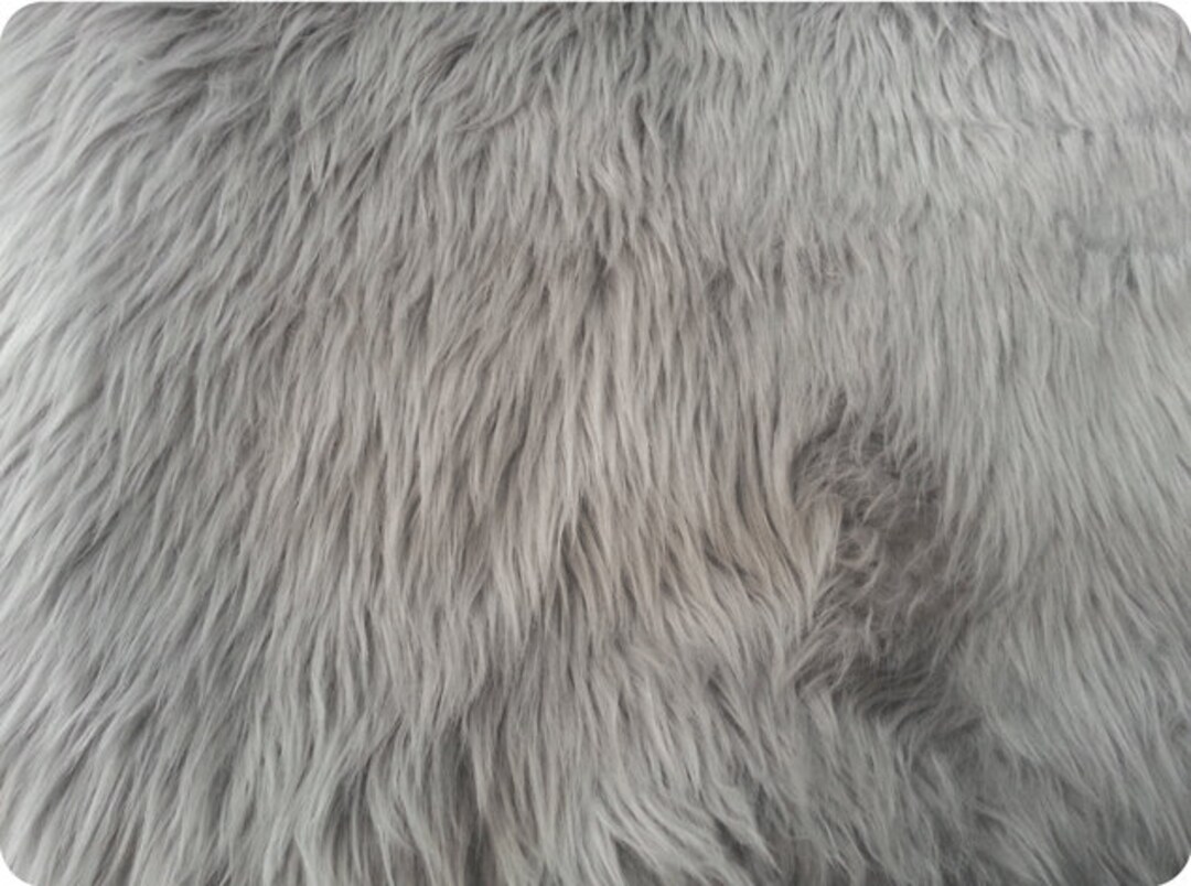 Silver Luxury Shag Faux Fur Fabric - Etsy