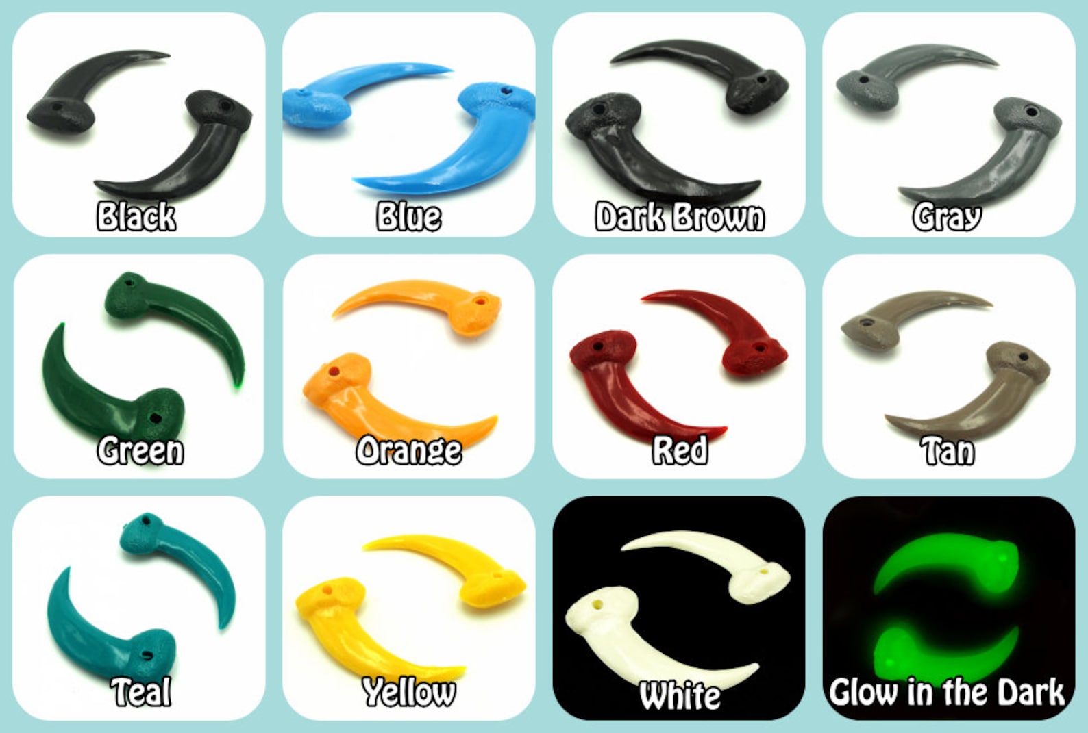Plastic Claws for Fursuit Making 12 Colors | Etsy