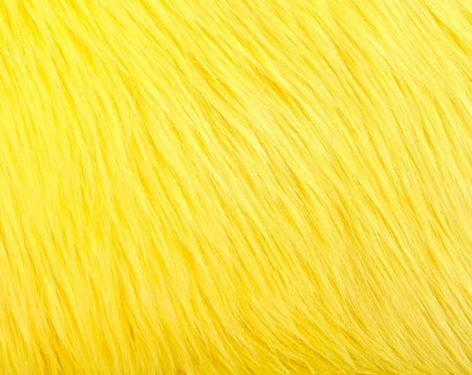 Sunshine Yellow Luxury Shag Faux Fur Fabric - Etsy