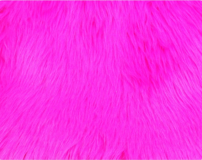 Hot Pink Luxury Shag Faux Fur Fabric - Etsy
