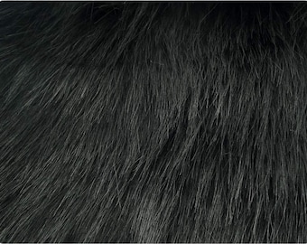 Black Pile Luxury Faux Fur Fabric by the Yard Style 5047 - Etsy