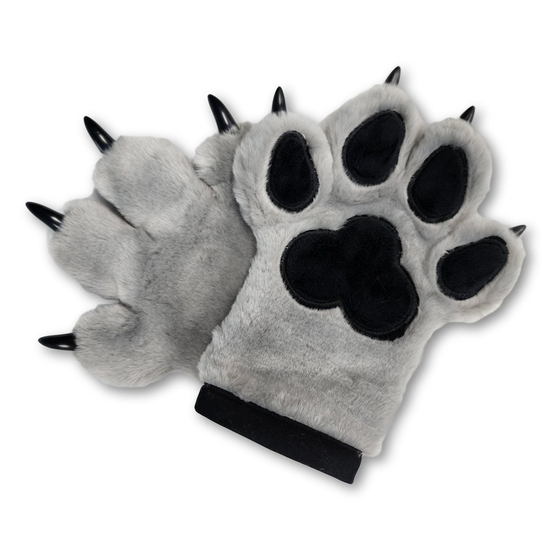 Silver Handmade Four Finger Fursuit Paws With Claws - Etsy