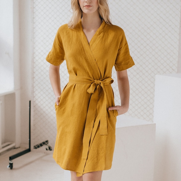 Linen Summer Dress, Washed and Soft Linen Dress, Layered Linen Dress ...