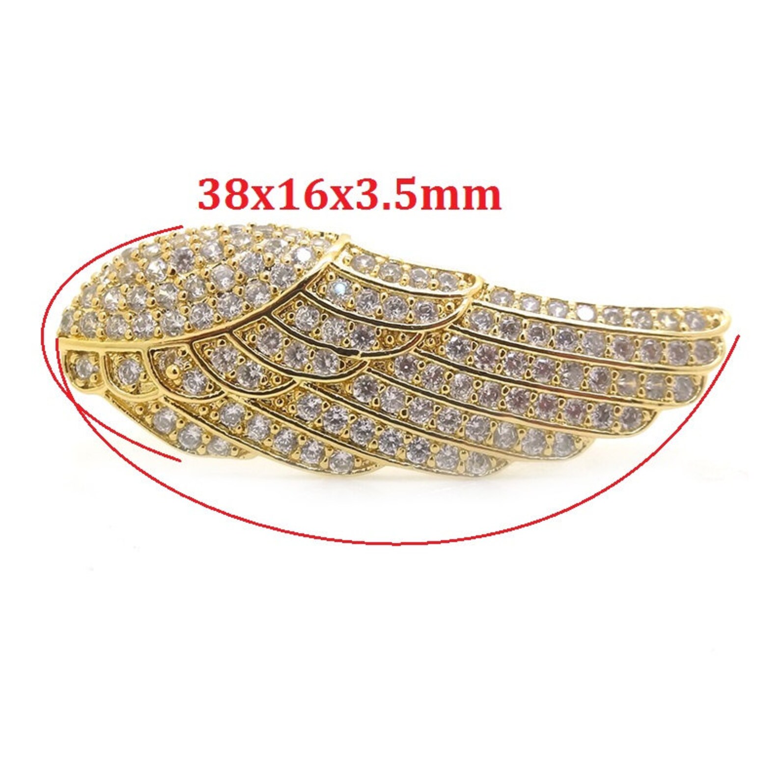 Angel Wing Sideway Connectors,micro Pave Cubic Zirconia Wing Pendant ...