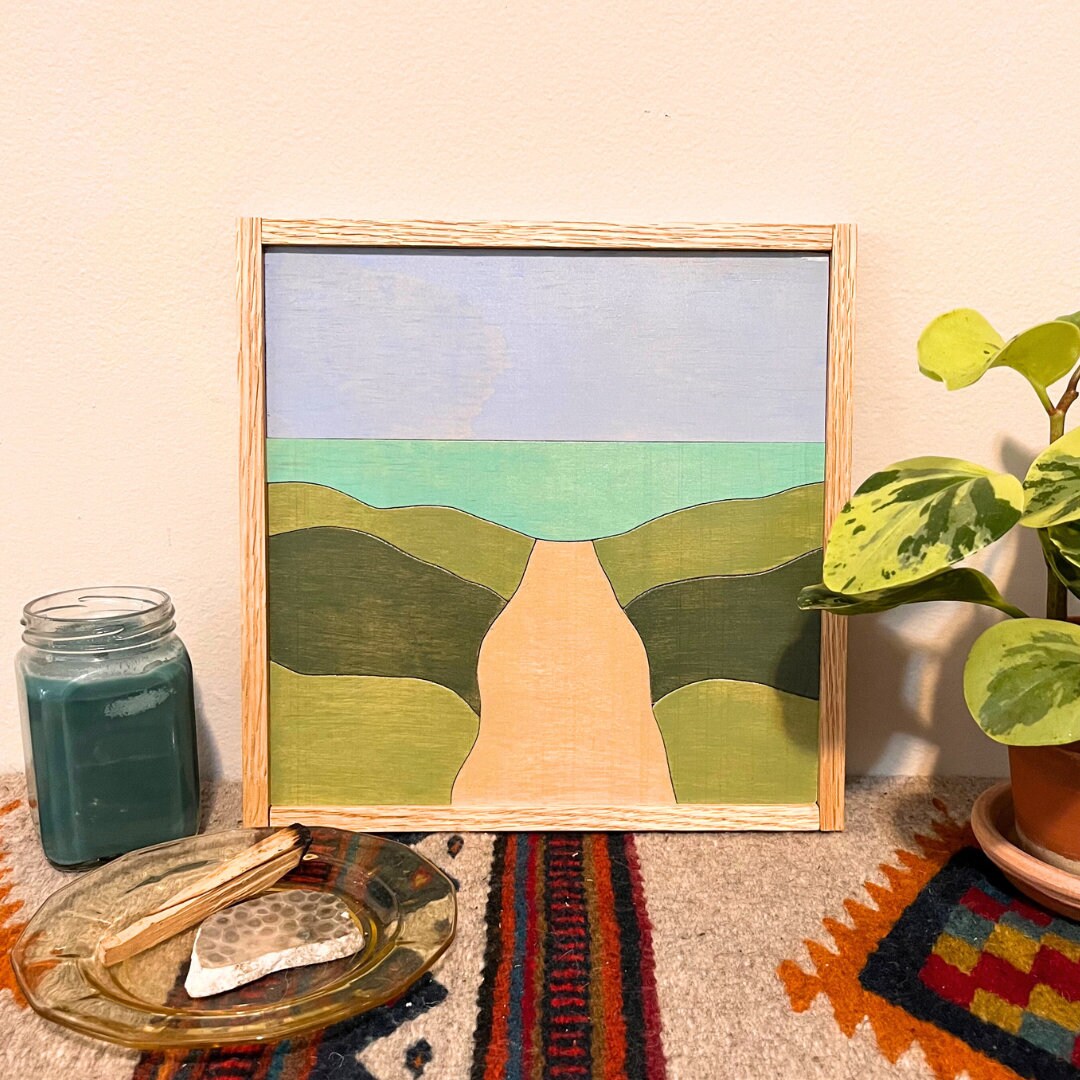 Handmade Abstract Minimalist Landscape Wood Art | Upper Peninsula ...