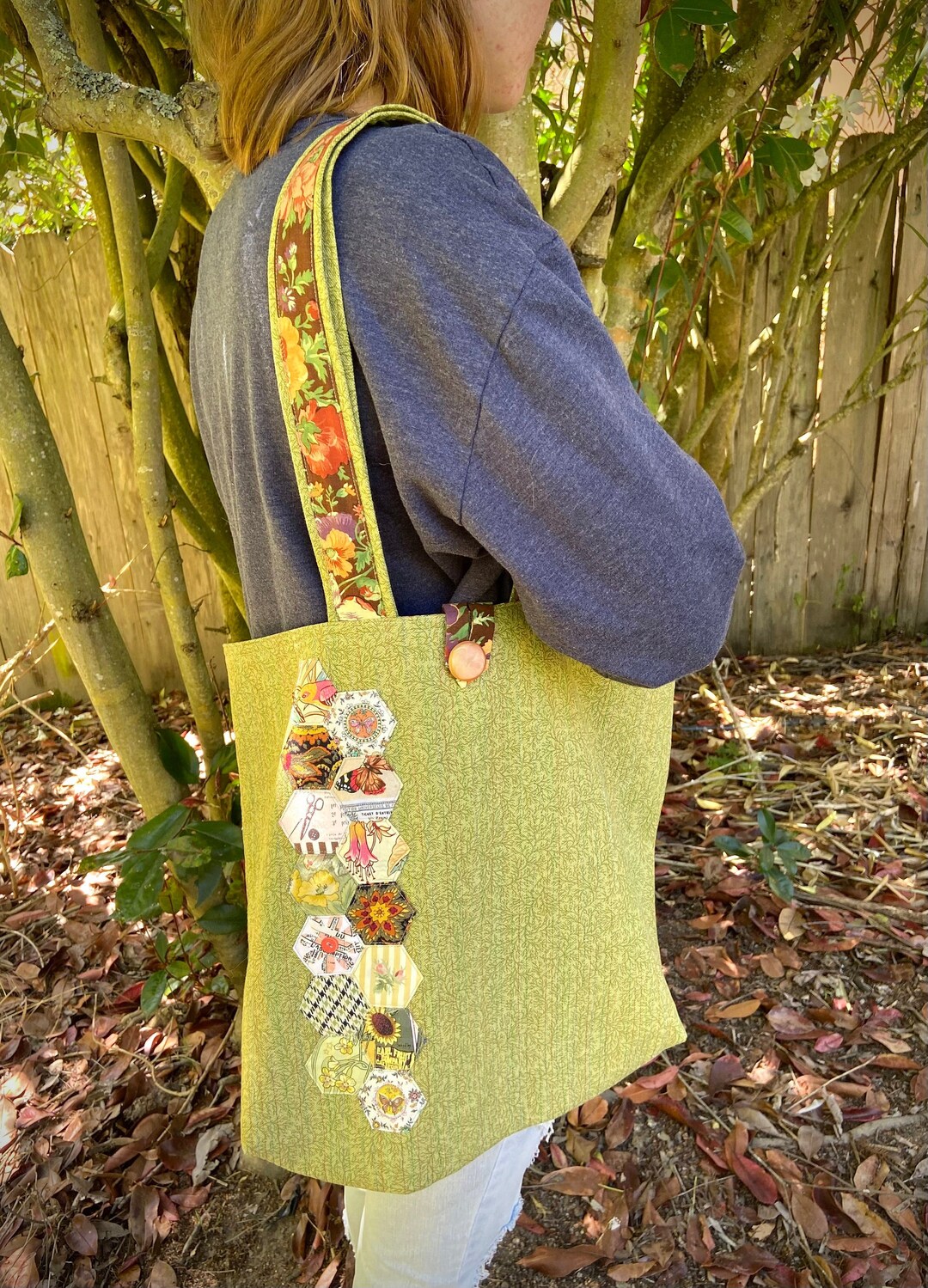 Handmade Hexagon Market Tote Bag - Etsy