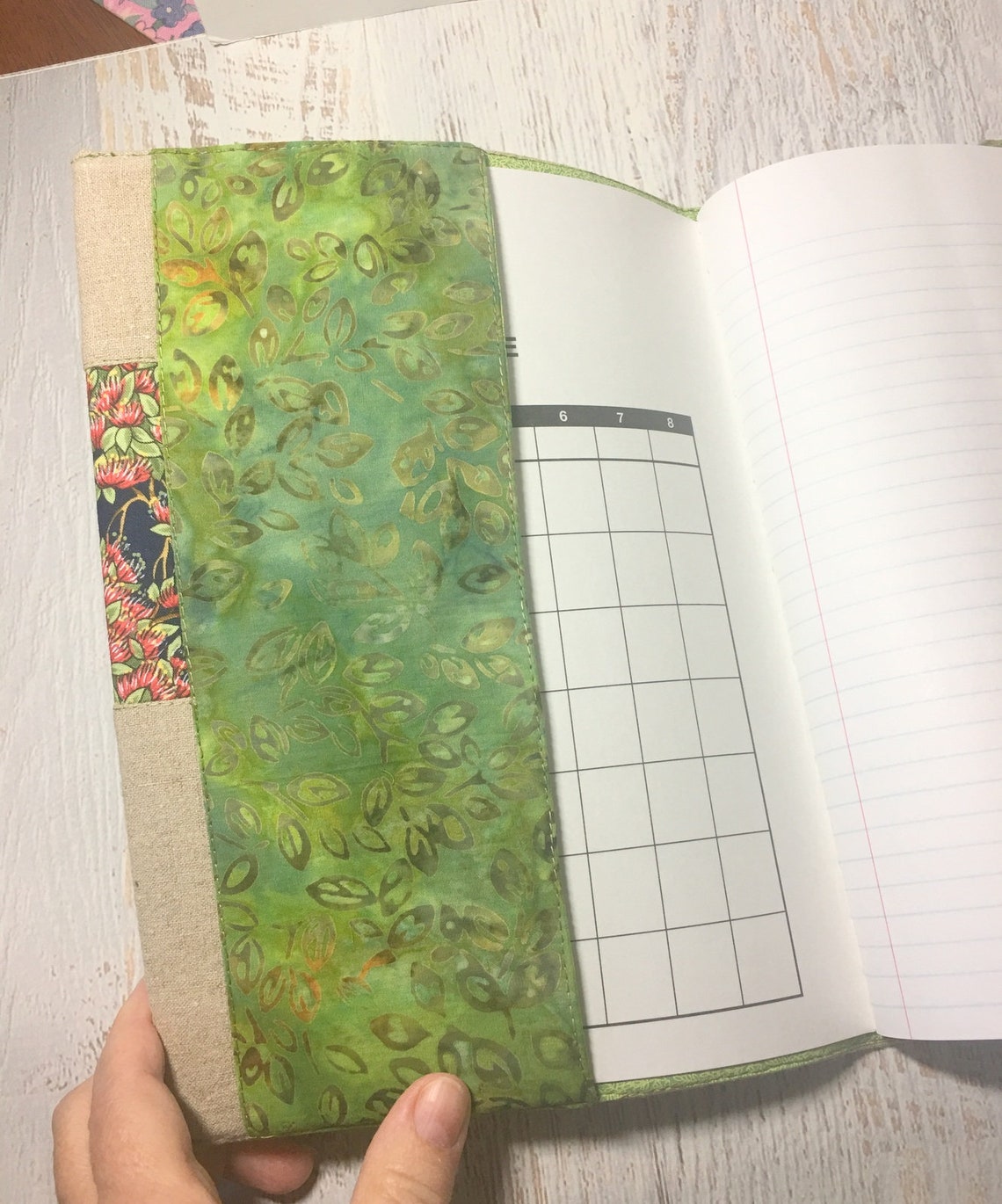 Handmade Linen Fabric Notebook Journal Diary Floral - Etsy