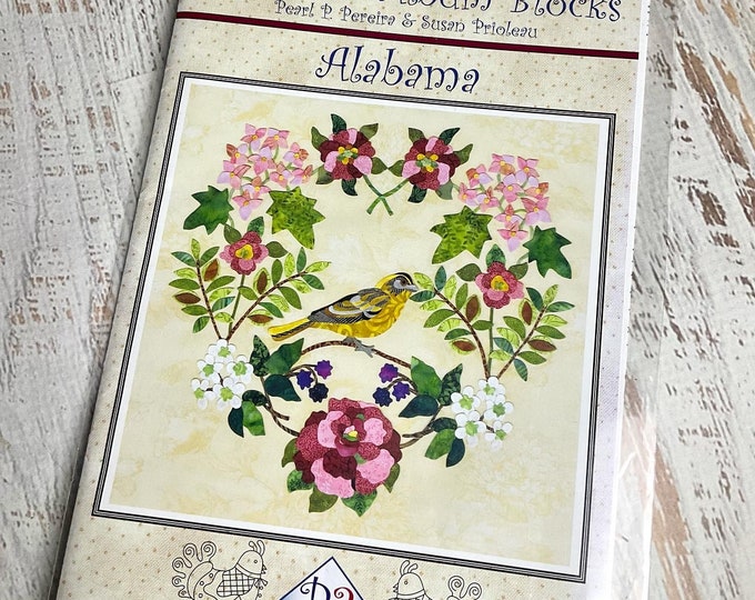 Alabama State Bird Flower Applique Block Pattern, Quilting - Etsy