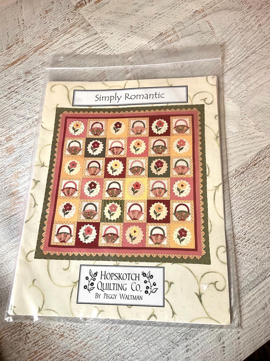 Simply Romantic Applique Flower Baskets Quilt Pattern, Quilting - Etsy