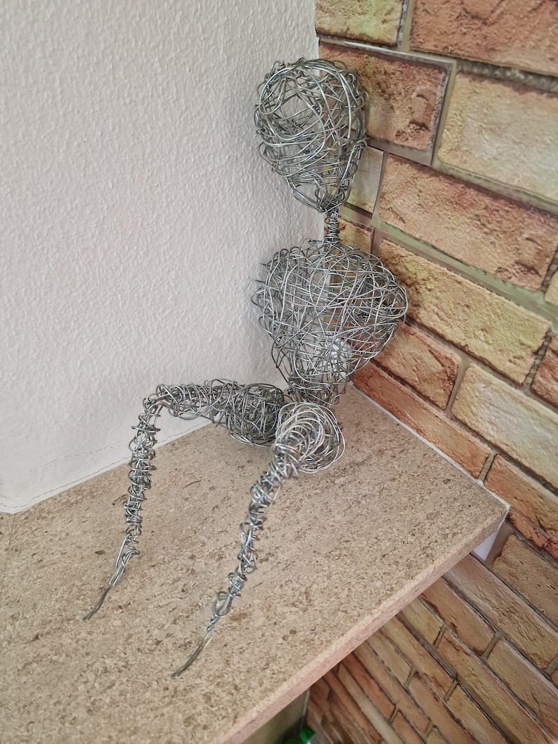 Minimalist Wire Figure | Abstract Human Sculpture | Modern Wire ...