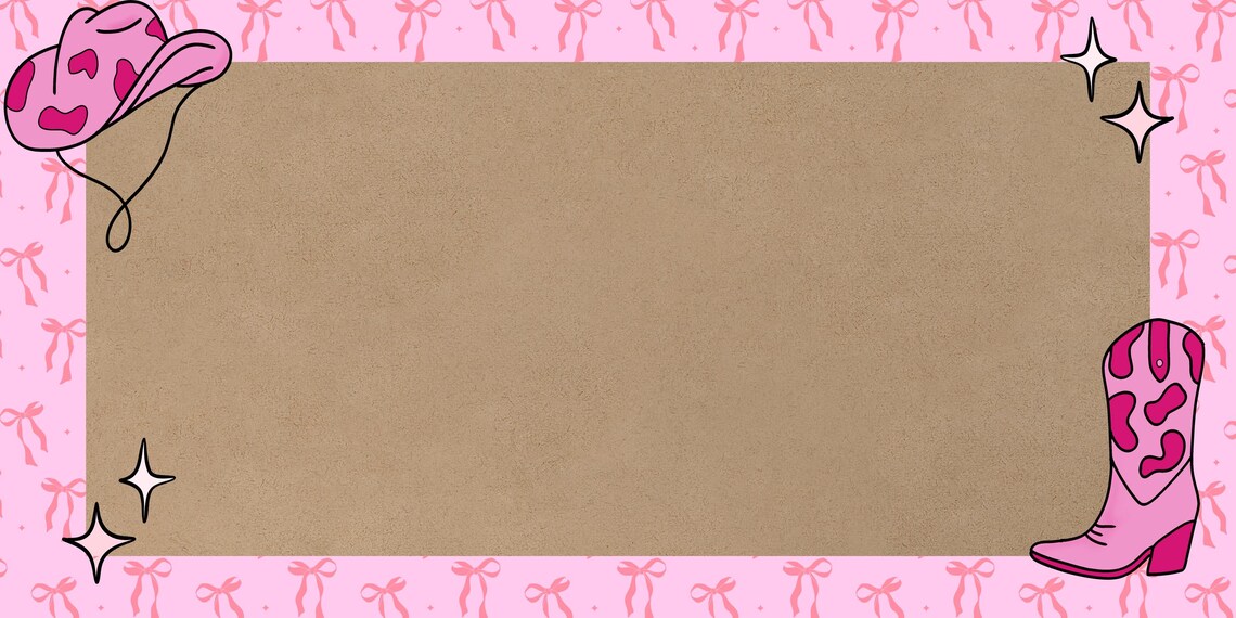 Girly Banner Border Template Bundle: Projector Stencil Designs (digital ...