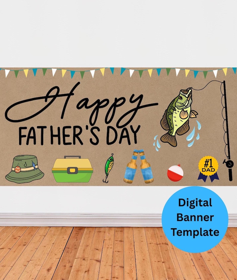 Fathers Day Digital Painted Banner Ready to Use Projector Image - Etsy