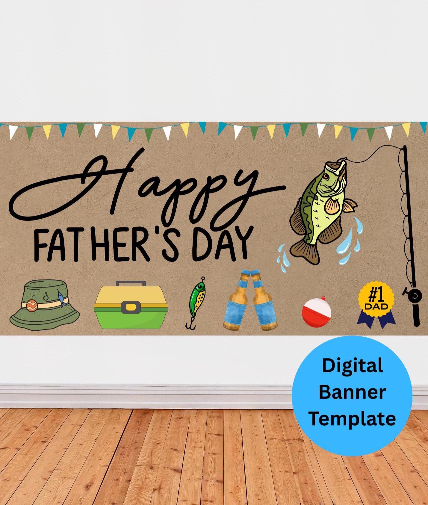 Fathers Day Digital Painted Banner Ready to Use Projector Image - Etsy