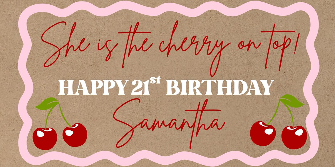 She's the Cherry on Top Digital Banner Template - Etsy