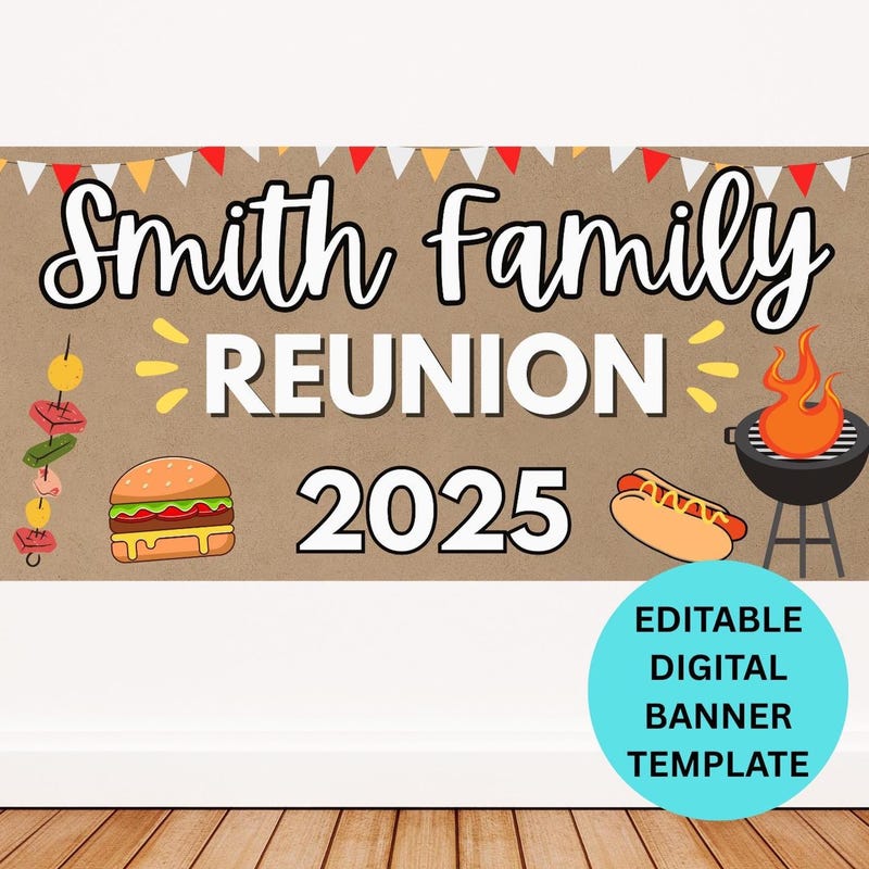 Reunion Painted Banner - Etsy