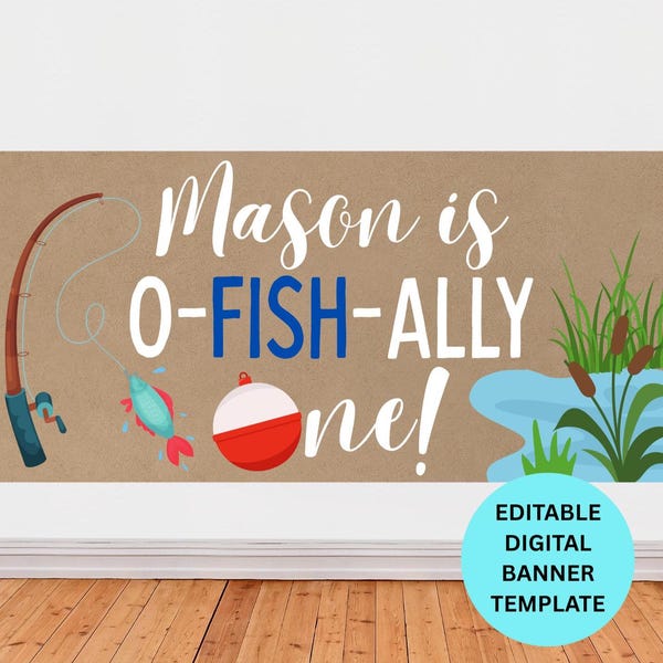 Fish Banner Template - Etsy