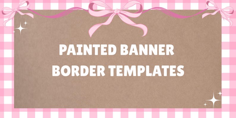Painted Banner Border Template Bundle Projector Banner Template Bundle ...
