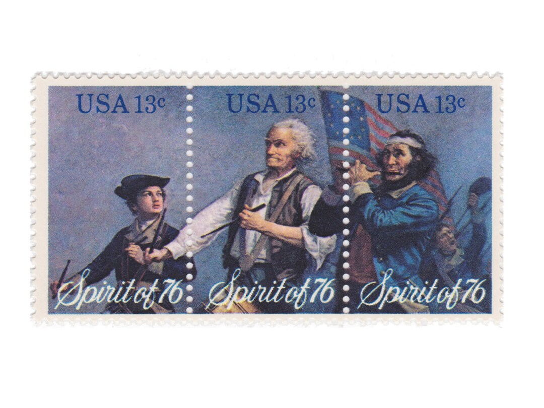 1976 13c Spirit of 76' Vintage US Postage Stamps Block - Etsy