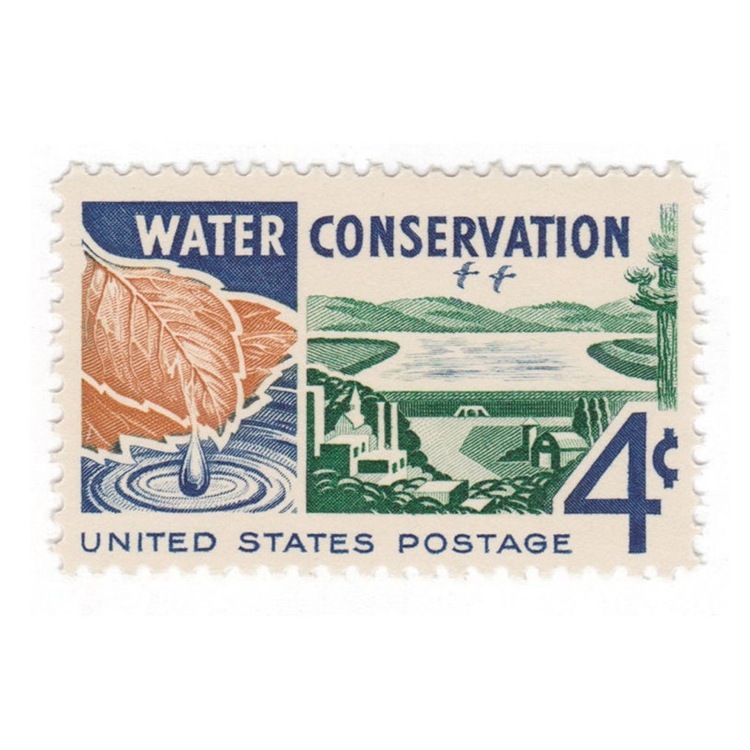 1960 4c Water Conservation Single US Vintage Postage Stamp Scott No ...