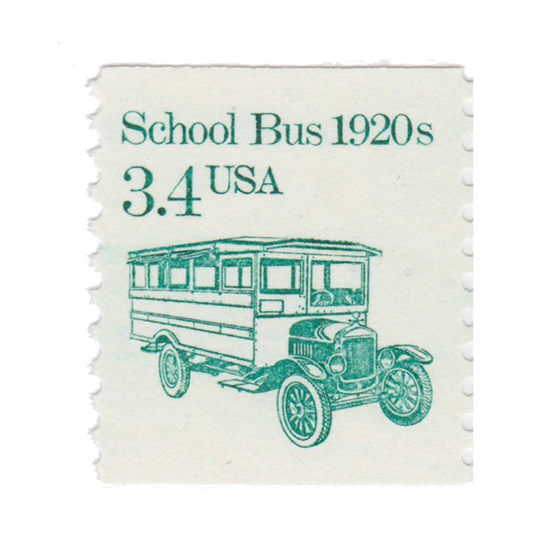 1985 3.4c School Bus US Vintage Postage Stamp Scott No. 2123 - Etsy