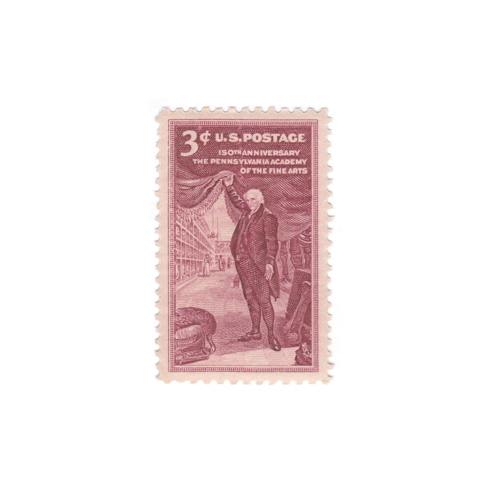 1955 3c Pennsylvania Academy US Vintage Postage Stamp Scott No. 1064 - Etsy
