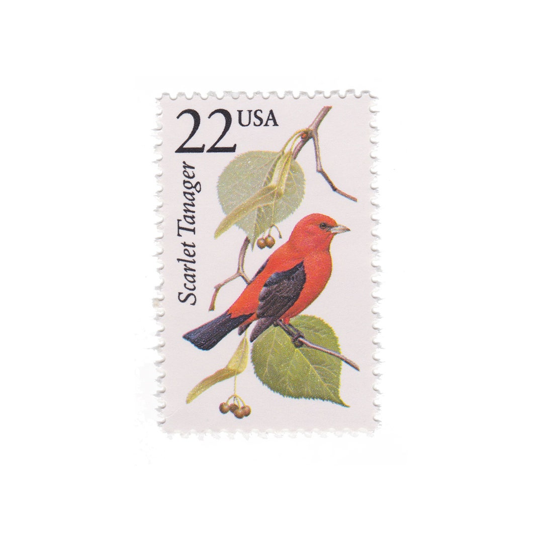 1987 22c Scarlet Tananger North American Wildlife Series - Etsy