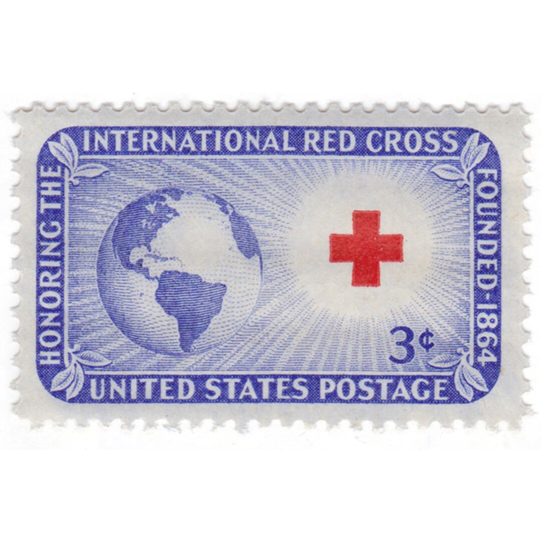 1950 3c Red Cross Single Unused US Vintage Postage Stamp - Etsy