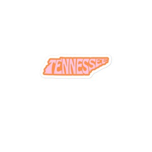 Tennessee Sticker - Orange and Pink! Comes in 3 Sizes! - Etsy